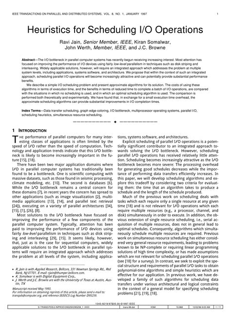 pdf heuristics for scheduling i o operations