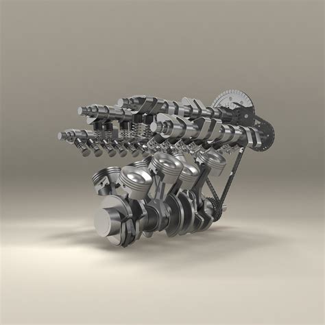 V8 Engine Work Animation Obj