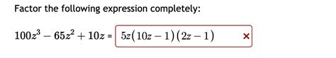 Solved Factor The Following Expression Completelyfactor The