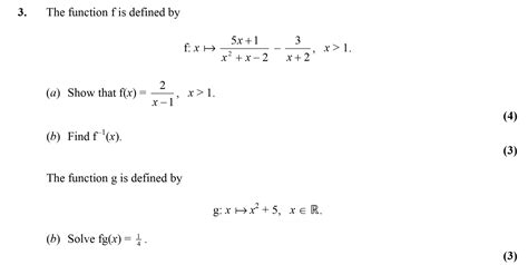 A Level Edexcel Maths Pure Trigonometric Functions The Function F Is Defined By F