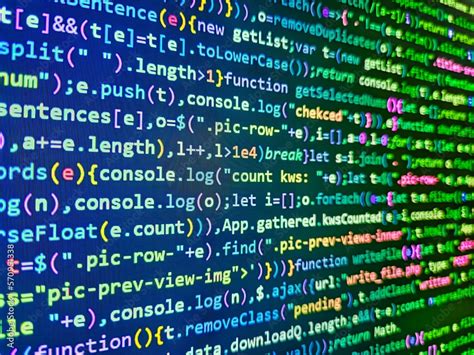 Big Data Storage And Cloud Website Codes On Computer Monitor Hacker
