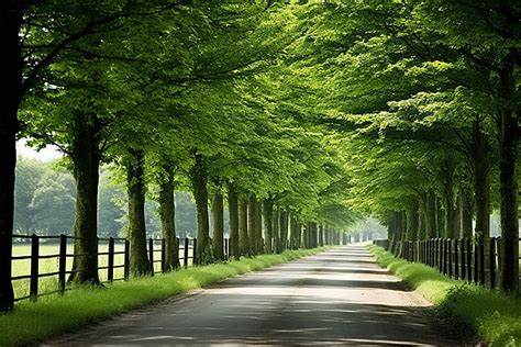 녹색 시골길 가로수 도로 나무 배경 일러스트 및 사진 무료 다운로드 Pngtree