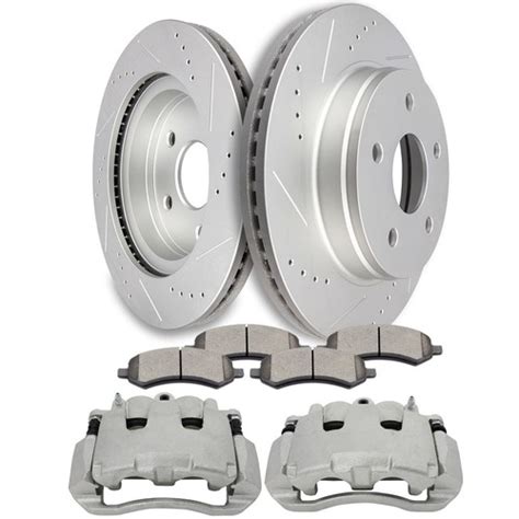 Front Brake Calipers Brake Rotors Brake Pads Set 8pcs Fits Dodge Ram