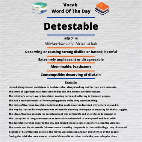 Detestable Rvocabwordoftheday
