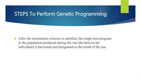 introduction to genetic programming ppt