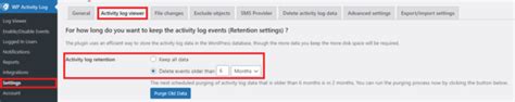 Configuring The Activity Log Retention Policies WP Activity Log