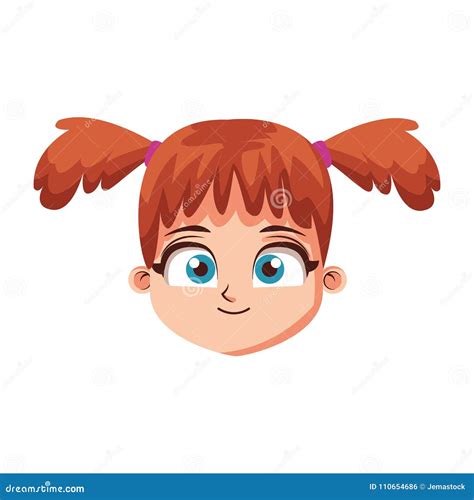 Beautiful Girl Face Cartoon Stock Vector Illustration Of Classroom