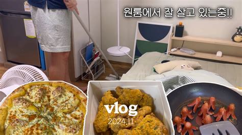 좁은 원룸에서도 잘 먹고 잘 지내는 20대 남정네의 자취 일상 원룸 대청소 겨울옷 드라이 뿌링클 국밥 피자 Youtube