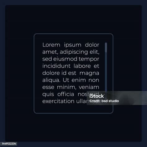 Text Field With Scrollbar Ui Element Template Stock Illustration Download Image Now