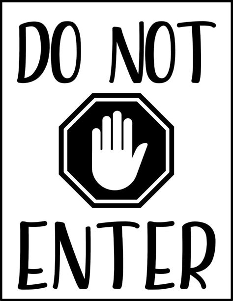 Free Printable Do Not Enter Signs