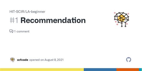 Recommendation · Issue 1 · Hit Scirla Beginner · Github