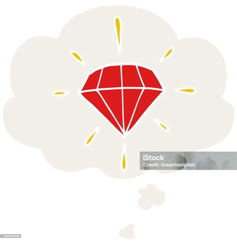 복고풍 스타일의 생각 거품이 있는 만화 문신 다이아몬드 귀여운에 대한 스톡 벡터 아트 및 기타 이미지 귀여운 기포 낙서 드로잉 Istock