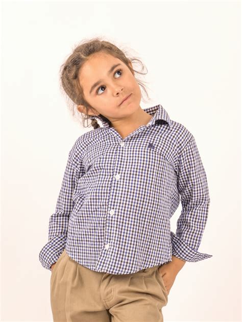 Camisa De Niñoa Cuadrille Azul — Bagual