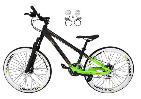 Bicicleta Aro 26 Vikingx Tuff X44 Pretoverde 21v Freios A Disco