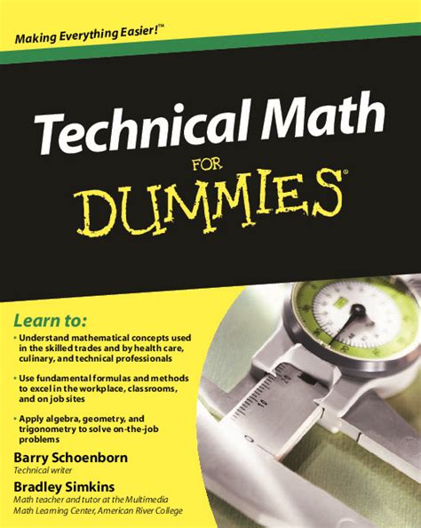 Technical Math For Dummies By Barry Schoenborn Pdf Download