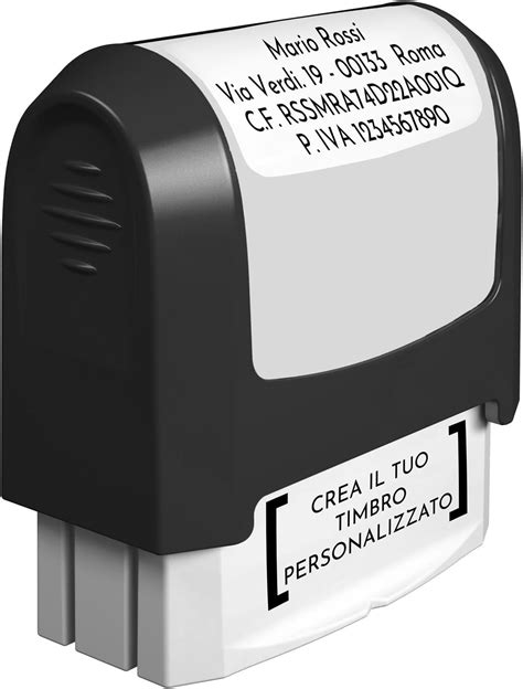 Timbro Personalizzato Autoinchiostrante 4 Righe 47x18 Mm Ideale Per