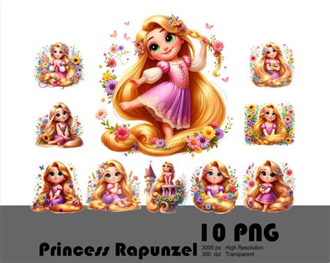 Princesa Rapunzel Bebé Png Clipart Diseño Lindo 300 Dpi 10 Png