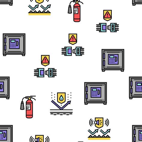 Protect Technology Vector Seamless Pattern 10142926 Vector Art At Vecteezy