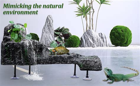 Svauoumu Turtle Basking Platform With Ramp Reptile Floating Platform