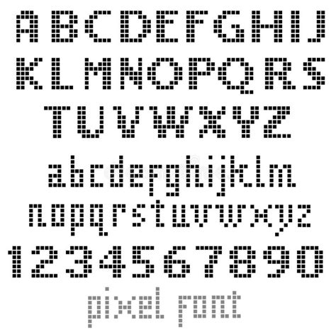 Pixel Font Stock Vector Illustration Of Design Retro 63700751
