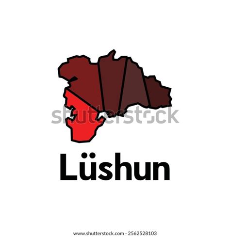 Lushun City China Map Vector Illustration Stock Vector Royalty Free 2562528103 Shutterstock