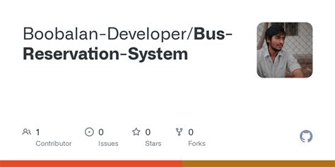 Github Boobalan000bus Reservation System