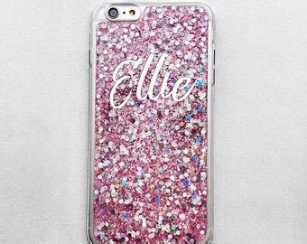 Pink Glitter Case Etsy