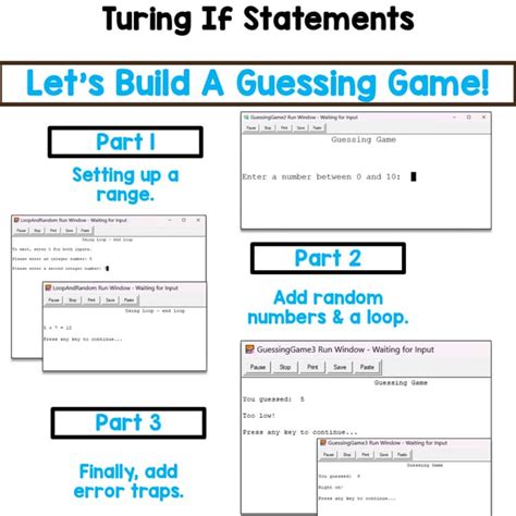 Building A Guessing Game In Turing Using If Statements And While Loops 3v