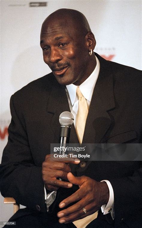 Baskeball Legend Michael Jordan Speaks To The Media May 4 2000 At