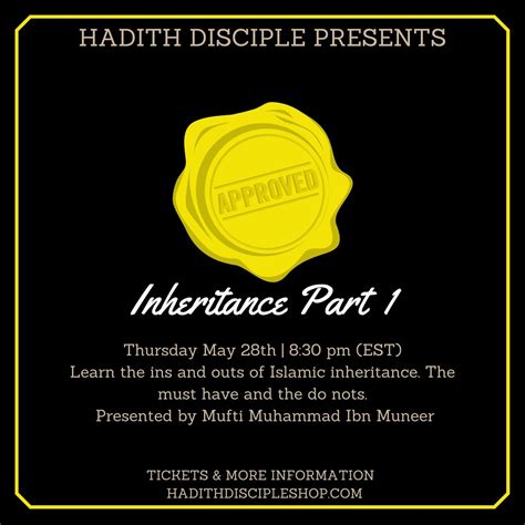 Inheritance Part 1 Hadith Disciple Shop