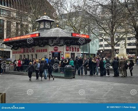 Queuing For Tickets London Editorial Photography Image Of January