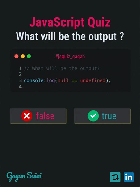 Gagan Saini On Linkedin Javascript Quiz Learn