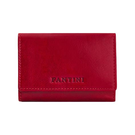 Womens Red Leather Wallet Fantini Pelletteria