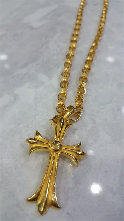 ★24k Gold★ Ch 크롬하츠 순금 페이퍼체인 목걸이 And 십자가 펜던트 30돈 골드 금롬하츠 전 디자인 목걸이 And 펜던트 주문제작 소개 Highend Jewelry
