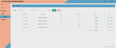 基于微信小程序的高校课堂教学管理系统基于微信小程序的教务管理系统实现代码 Csdn博客