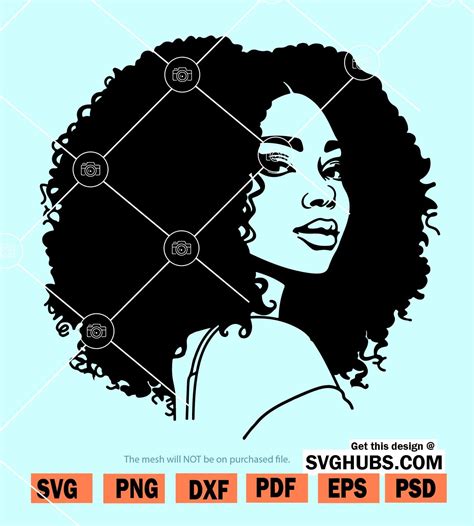 Afro Woman Svg Afro Girl Svg Afro Queen Svg Afro Lady Svg
