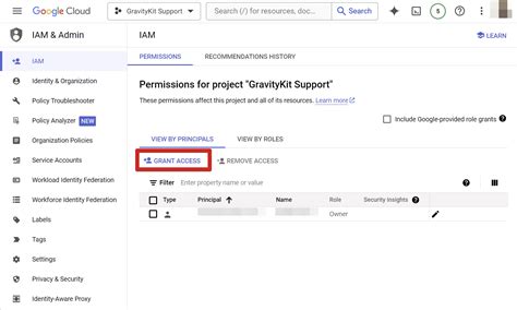 Granting Google Cloud Access To Support GravityKit Support Knowledge