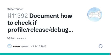 Document How To Check If Profilereleasedebug Mode In Dart · Issue