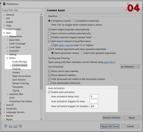 How To Enable Autocomplete In Eclipse Eclipse 2020 06