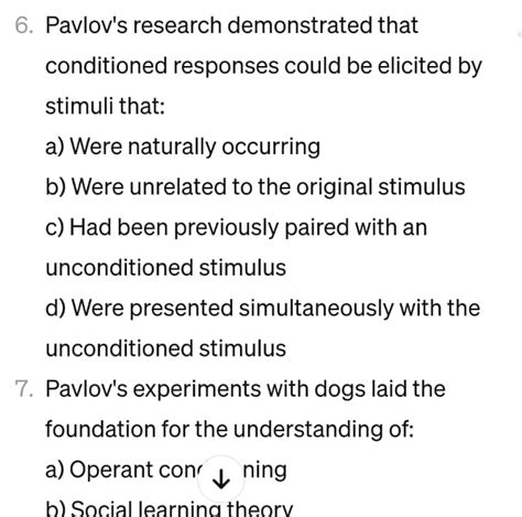 Solved Pavlovs Research Demonstrated That Conditioned