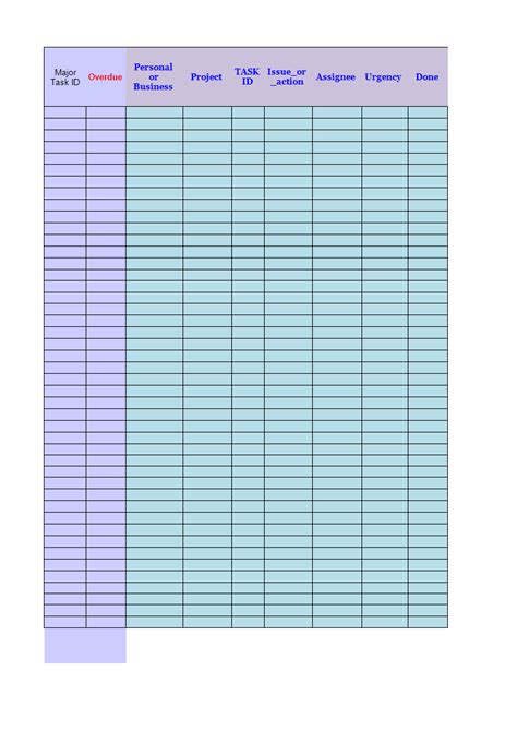 Task Checklist Template Excel Hq Printable Documents