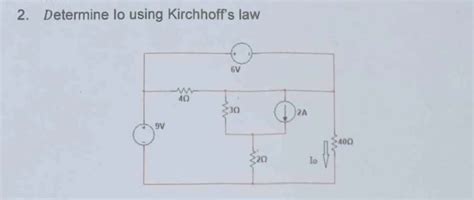 2 Determine Lo Using Kirchhoffs Law