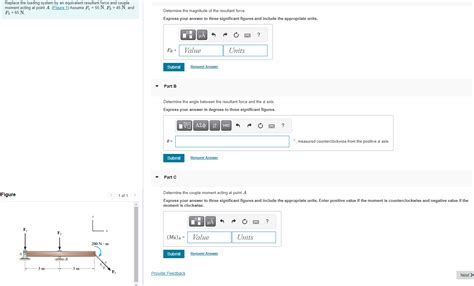 Solved Replace The Loading System By An Equivalent Resultant