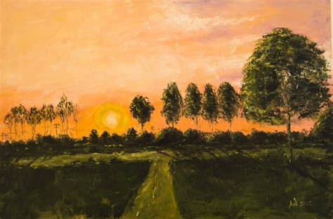 Chiều Tà Tranh Phong Cảnh