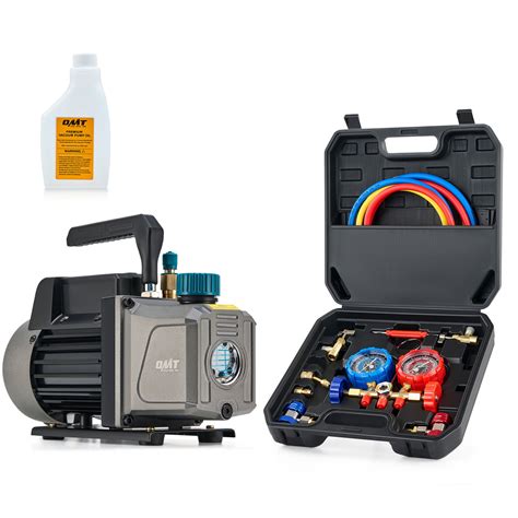 Vacuum Pump Kit For Automotive Ac Refrigerant Refill And Evacuation 14