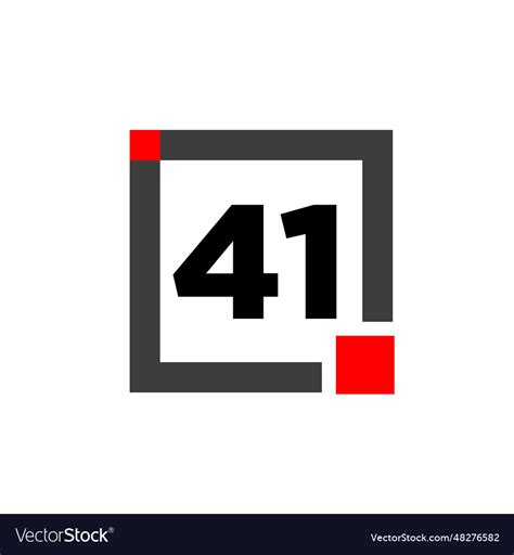 Number With Square Icon Dot Monogram Royalty Free Vector