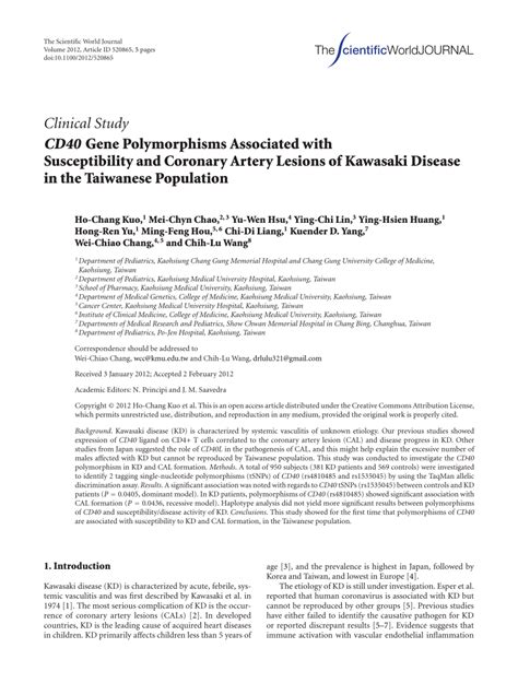 Pdf Cd40 Gene Polymorphisms Associated With Susceptibility And
