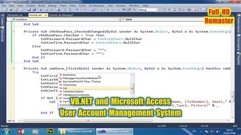 👨‍🏫 Remaster Vbnet And Microsoft Access User Account Management