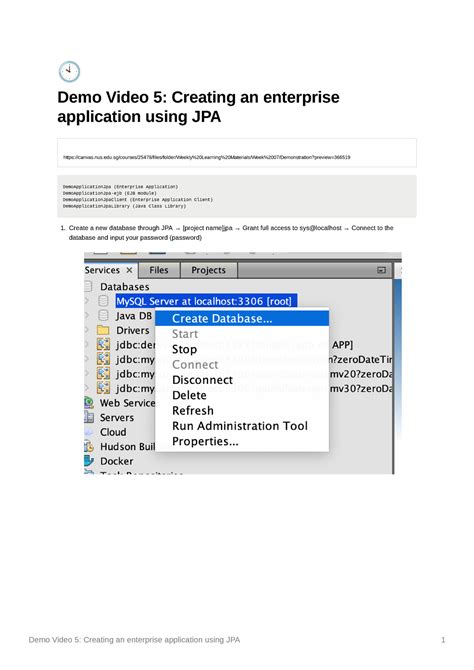 Demo Video 5 Creating An Enterprise Application Using JPA Studocu