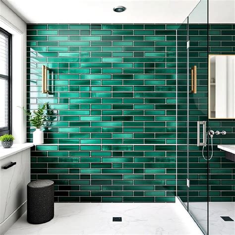 Elegant Bathroom Tile Ideas In Green For A Fresh Look